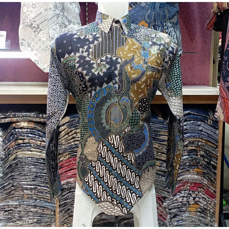 Jual Batik lengan panjang bahan katun prima pake lapisan puring APL ...