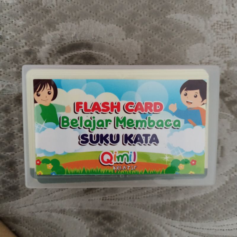 Jual Flash card belajar membaca suku kata qimil kreatif | Shopee Indonesia