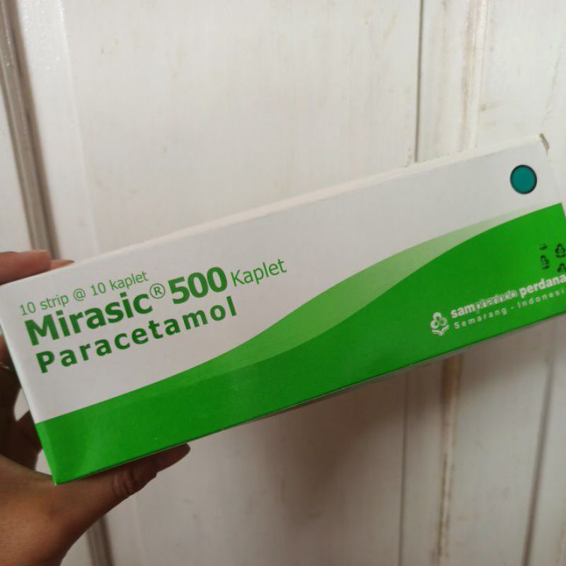 Jual Mirasic 500 strip 10 kaplet Paracetamol sakit kepala, gigi dan ...