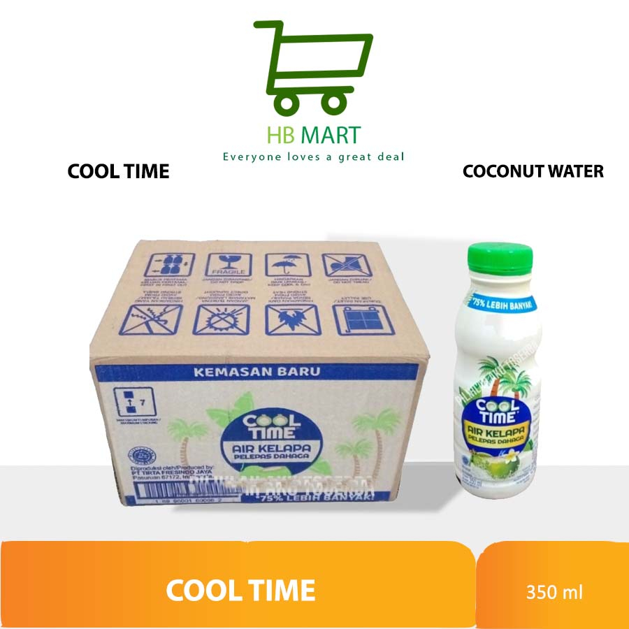 Jual COOL TIME COCONUT WATER Air Kelapa 350 ml - ( 1 DUS isi 12 botol ...