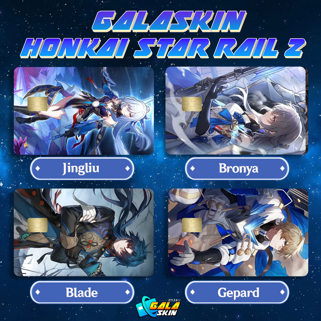 Jual Stiker Sticker Skin Kartu Atm Honkai Star Rail Jingliu Bronya ...