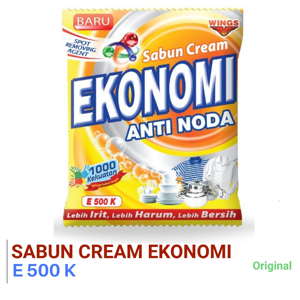 Jual SABUN CREAM EKONOMI KUNING E 500 K ORIGINAL SABUN KRIM WINGS ASLI ...