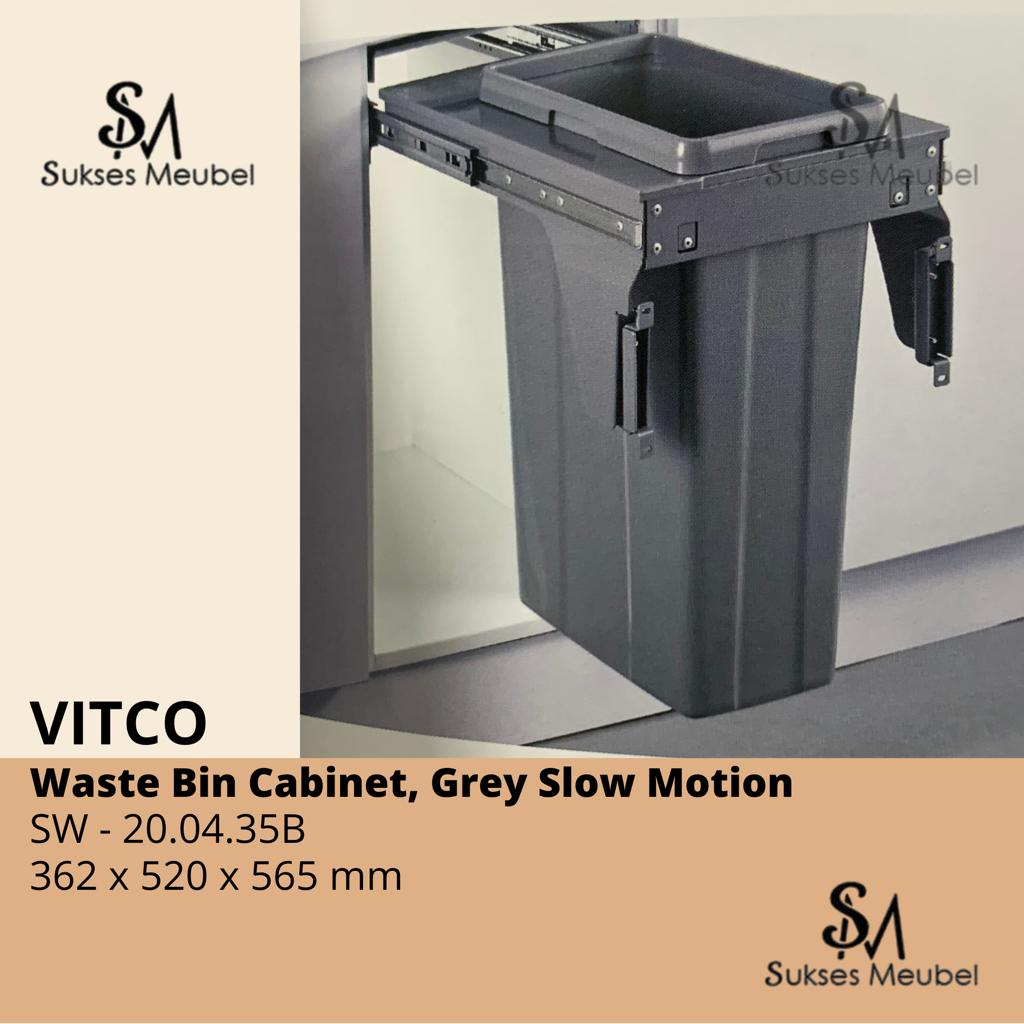 Jual VITCO Slow Motion Waste Bin Cabinet SW 20.04.35B Grey | Shopee ...