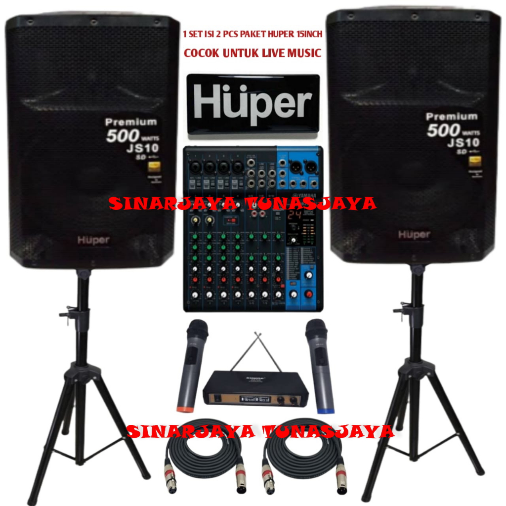 Jual Paket sound sistem Huper js10 15inch js 10 Huper original cocok ...