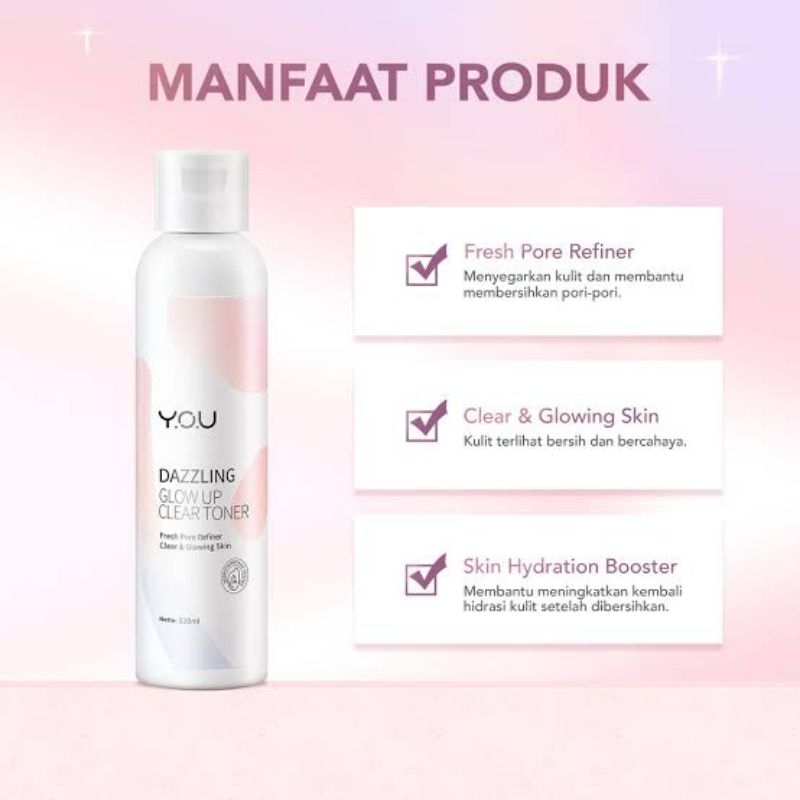 Jual Y.O.U Dazzling Glow Up Clear Toner | Shopee Indonesia