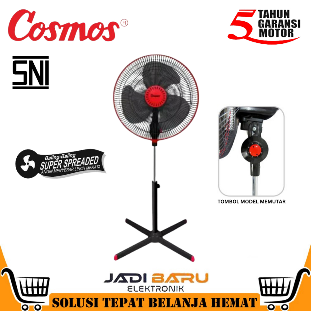 Jual (READY COD) KIPAS ANGIN / STAND FAN / KIPAS BERDIRI COSMOS 16SDB ...