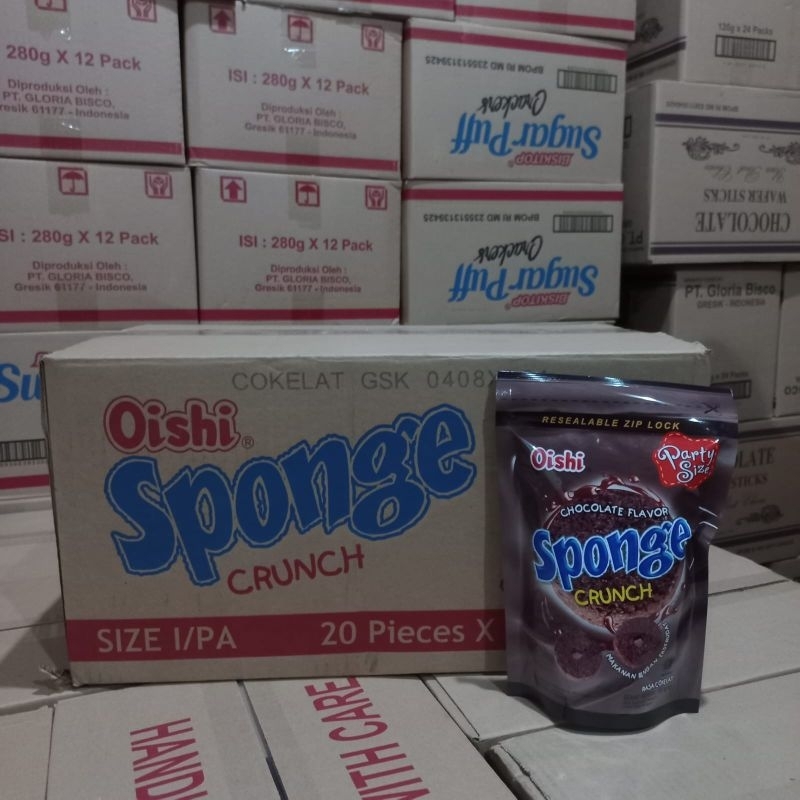 Jual Oishi Sponge crunch 100 gram 1 dus isi 20 pcs | Shopee Indonesia