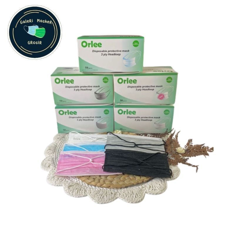 Jual Orlee Masker Disposable 3 ply isi 50 pcs ( Warna Lengkap) | Shopee ...