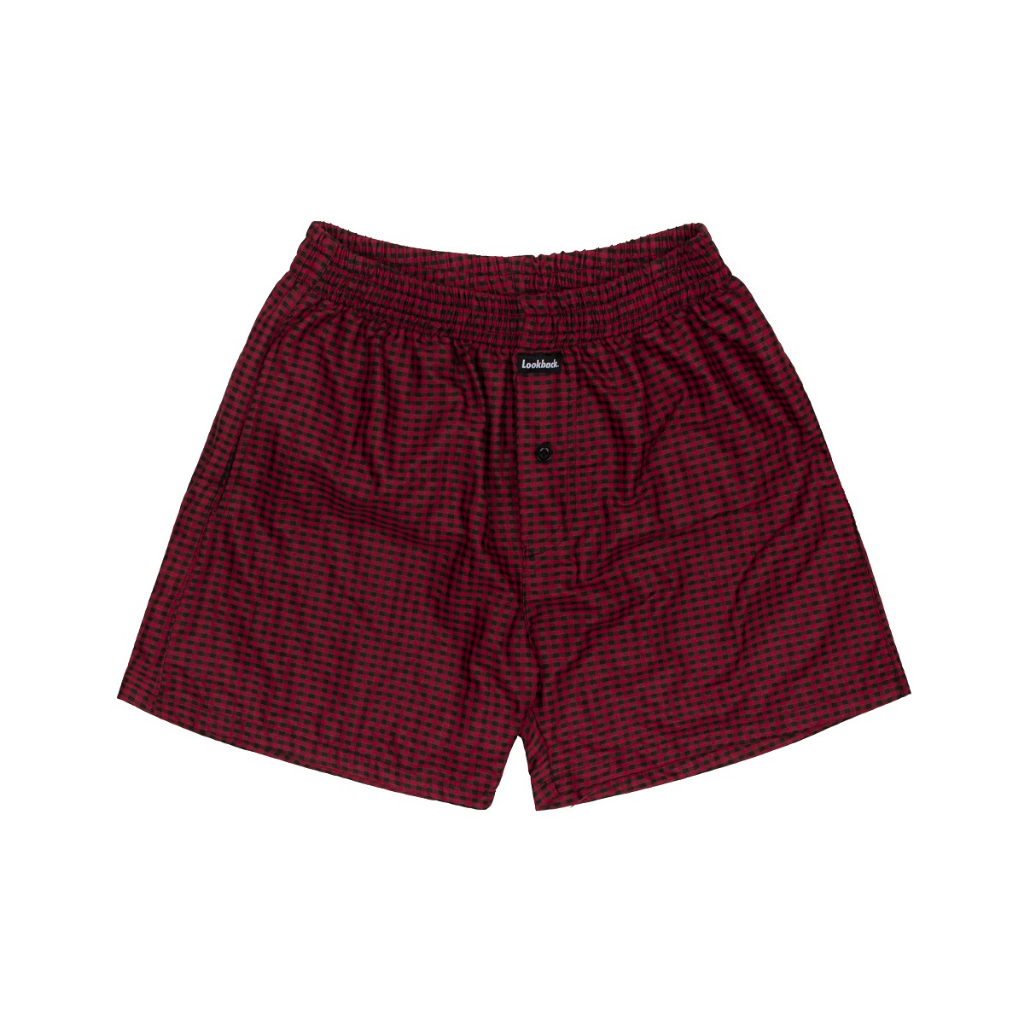 Jual LOOKBACK Celana Boxer Pria Wanita Celana Pendek Model Kancing Saku ...