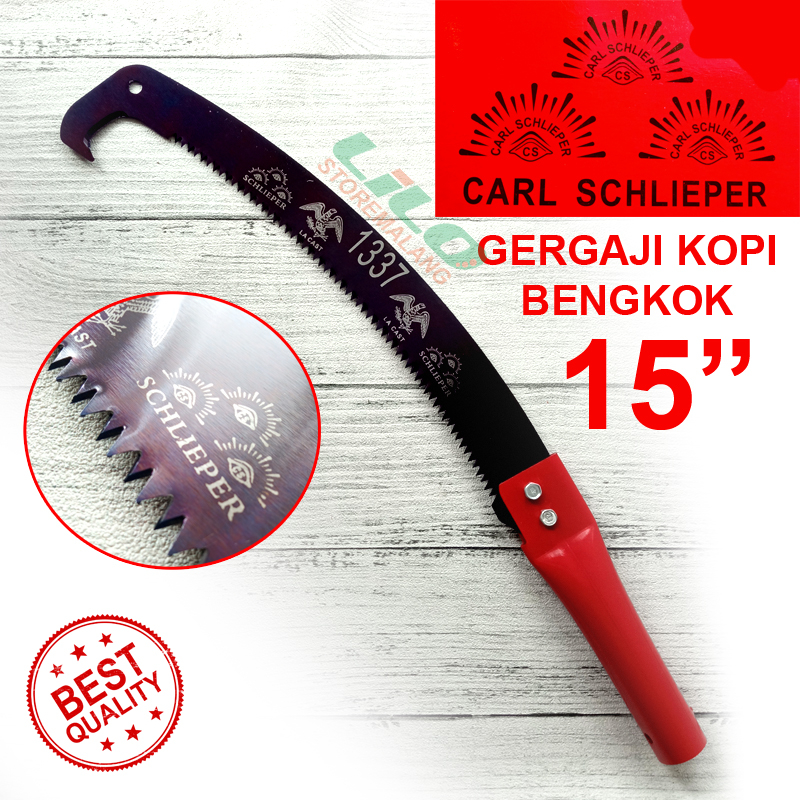 Jual Gergaji Lengkung Kopi Dahan Gagang Pipa Cap Mata 15" L27 | Shopee Indonesia