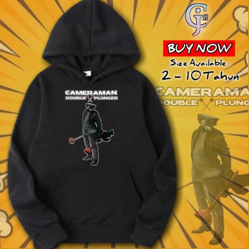 Jual Hoodie Anak Cameraman Double Plunger Sweater Anak Animasi Skibidi ...
