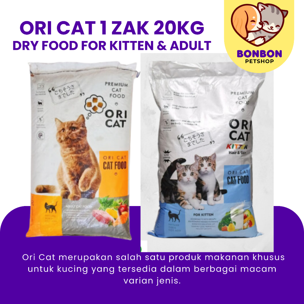 Jual Ori Cat 20kg Oricat Kitten 20kg Dry Food Ori Cat Zak 20 Kg Makanan ...