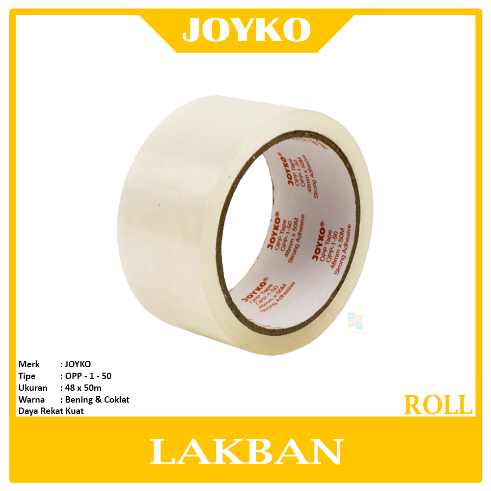 Jual JOYKO Lakban Bening Dan Coklat 2 Inch x 50Mtr - Per 1 Roll | Shopee Indonesia