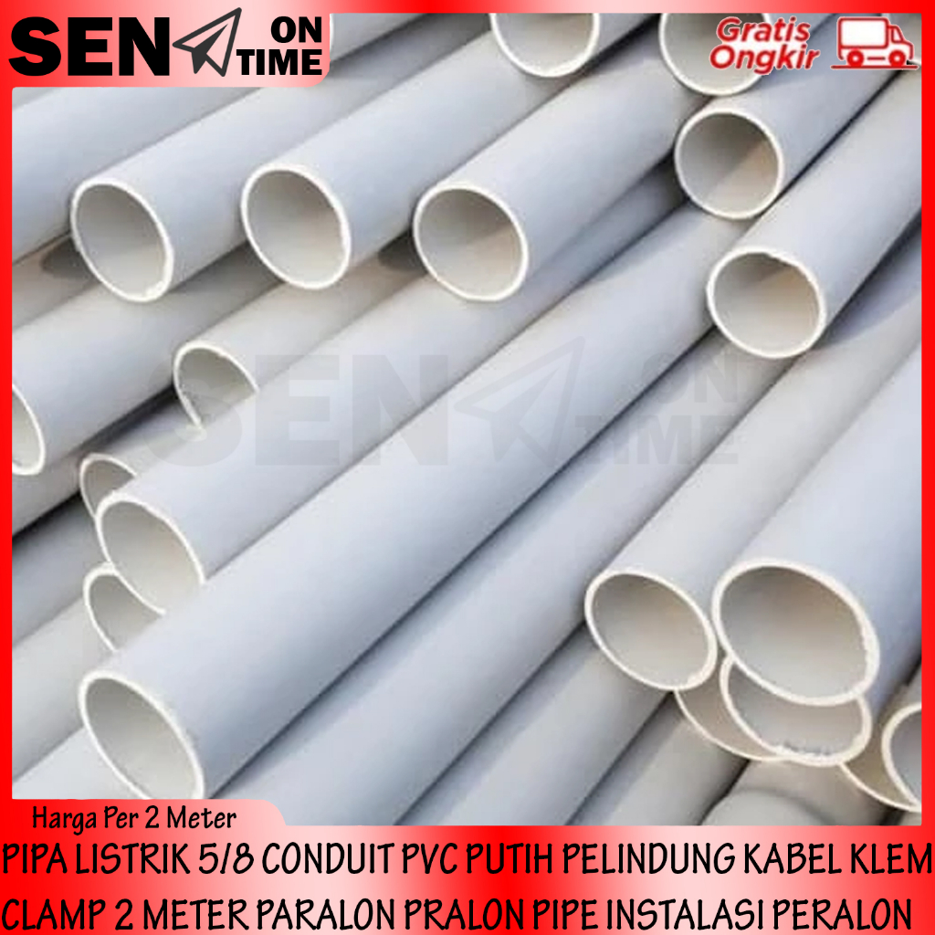 Jual Pipa Listrik 5/8 Inch Pipe Conduit Pvc Putih 5/8" Inci In Inchi ...