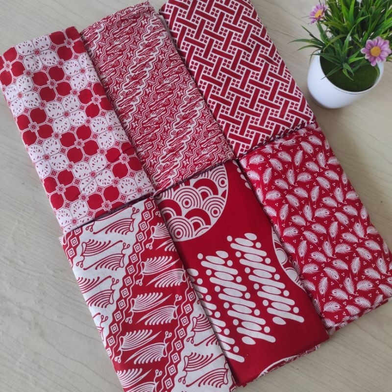 Jual BATIK MERAH PUTIH MOTIF ANYAMAN 2MTR | Shopee Indonesia