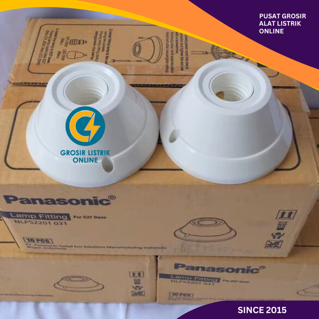 Jual FITTING LAMPU PANASONIC PLAFON BULAT NLP52201 E27 TEMPEL ORIGINAL ...