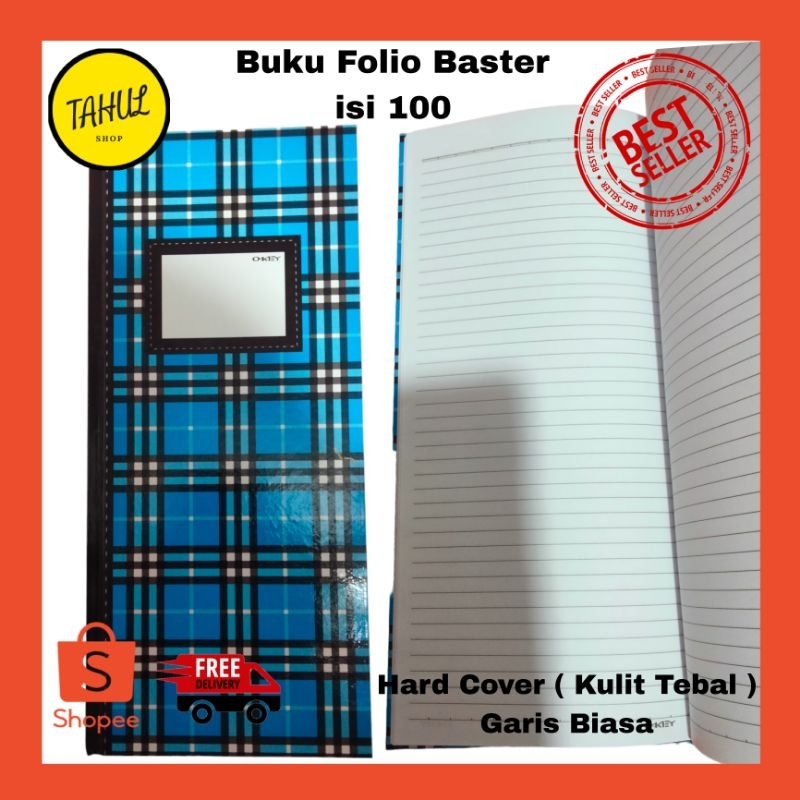Jual Buku Folio Baster isi 100 / Buku Hard Cover / Buku akuntansi garis biasa | Shopee Indonesia