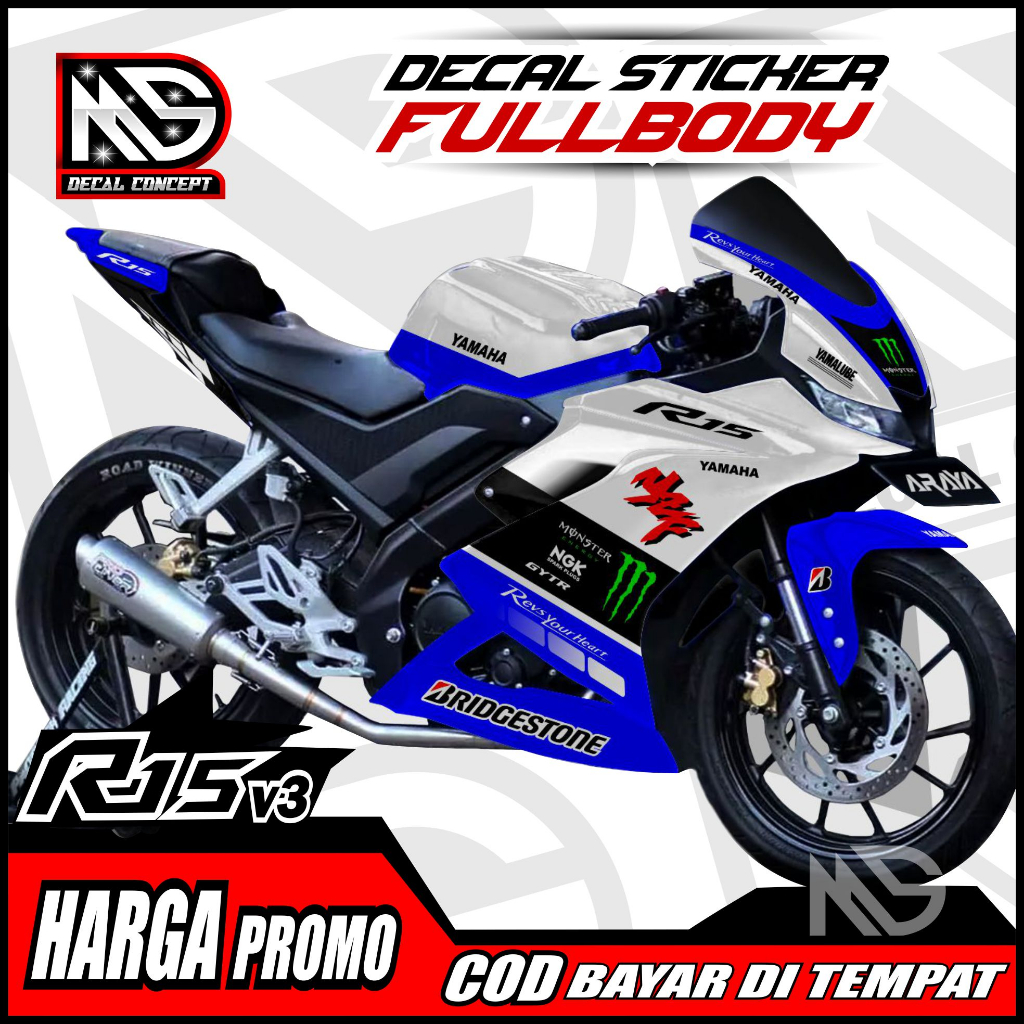 Jual (PROMO SPECIAL) Decal R15 V3 Full Body Stiker R15 V3 Full Body ...