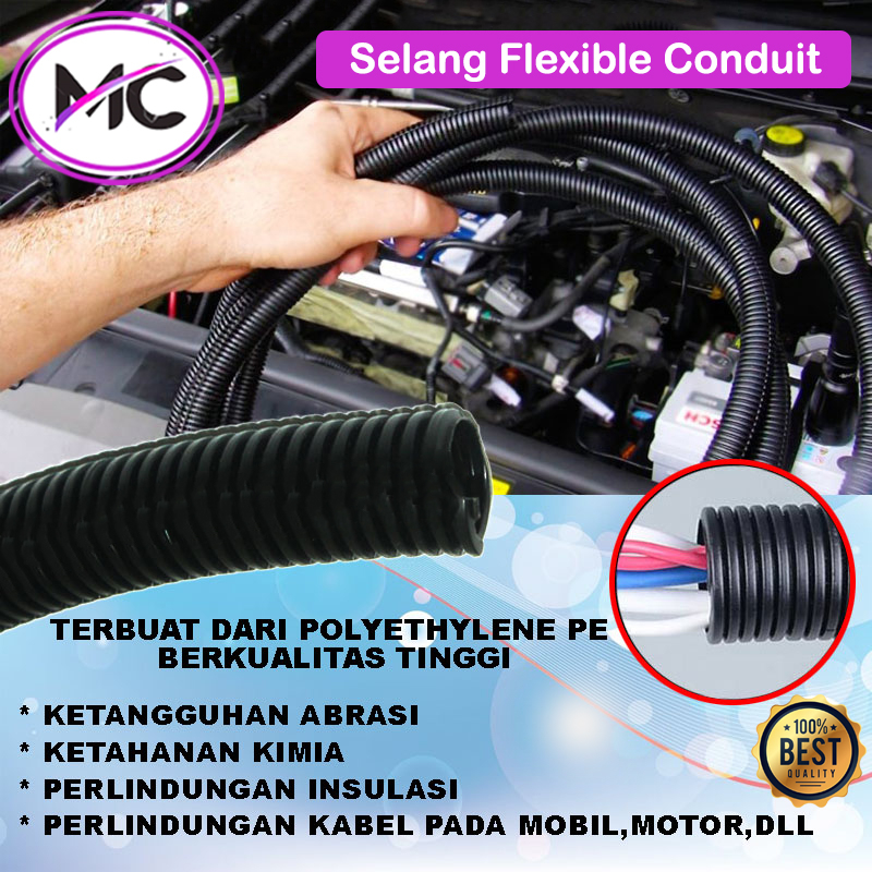 Jual Selang Flexible Conduit Pelindung Kabel Fleksibel Spiral Selang ...
