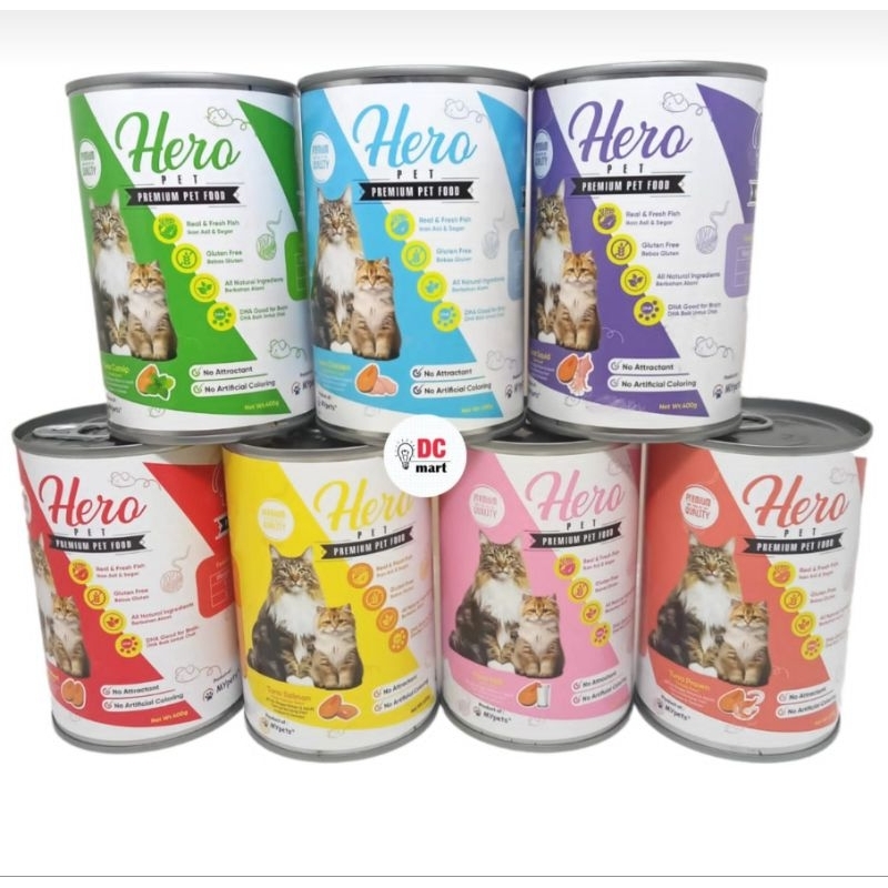 Jual HERO KALENG Premium Pet Food 400 Gr / Makanan Basah Hewan Kucing ...