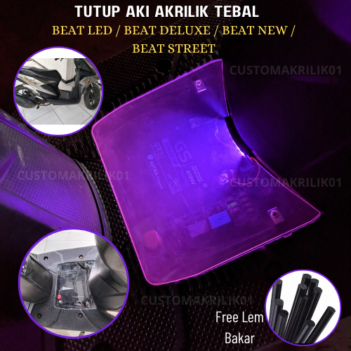 Jual All Beat Tutup Aki Akrilik Honda Beat New Beat Street Beat Deluxe ...