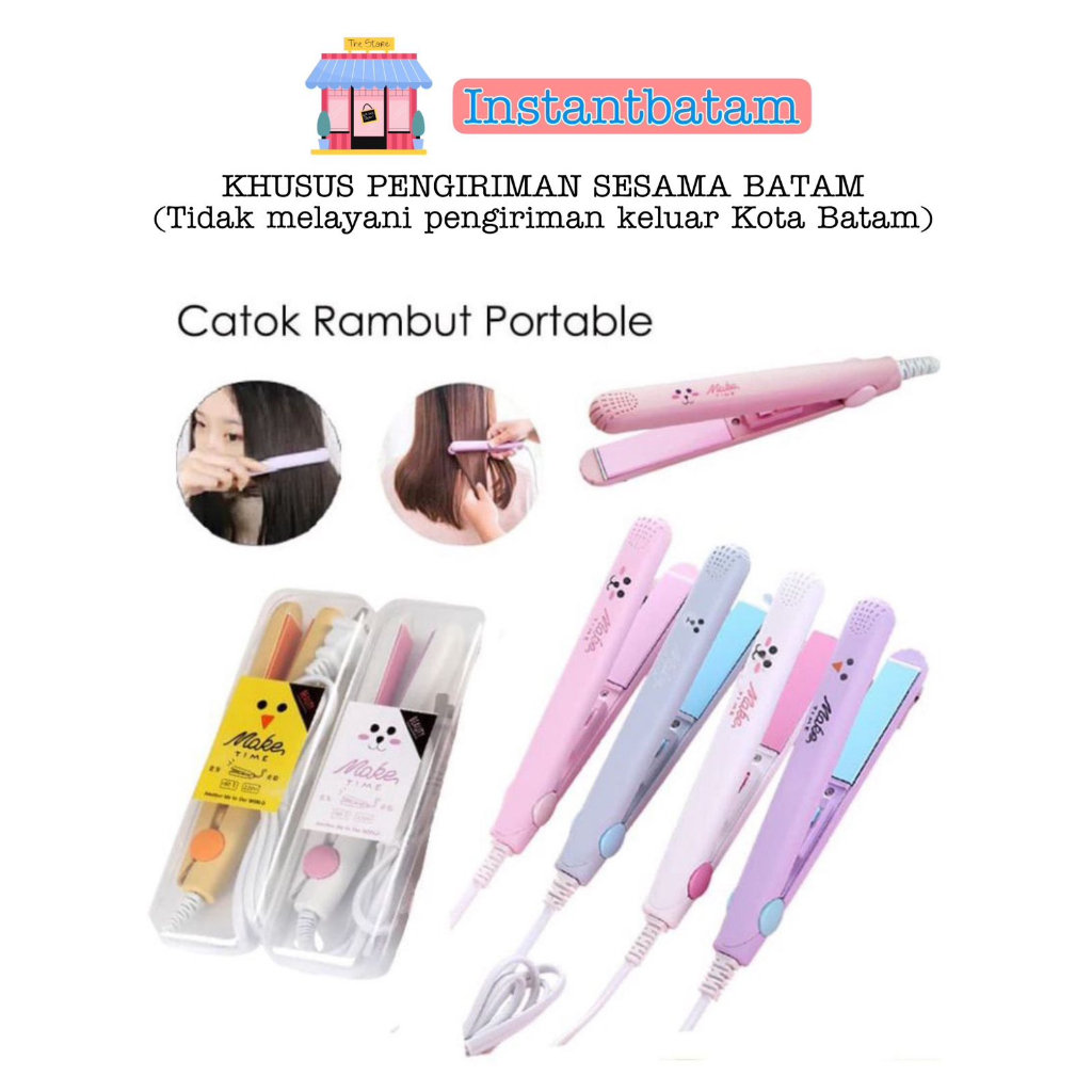 Jual 70 Catokan Mini Karakter Pelurus Rambut Portable Free Kotak ...