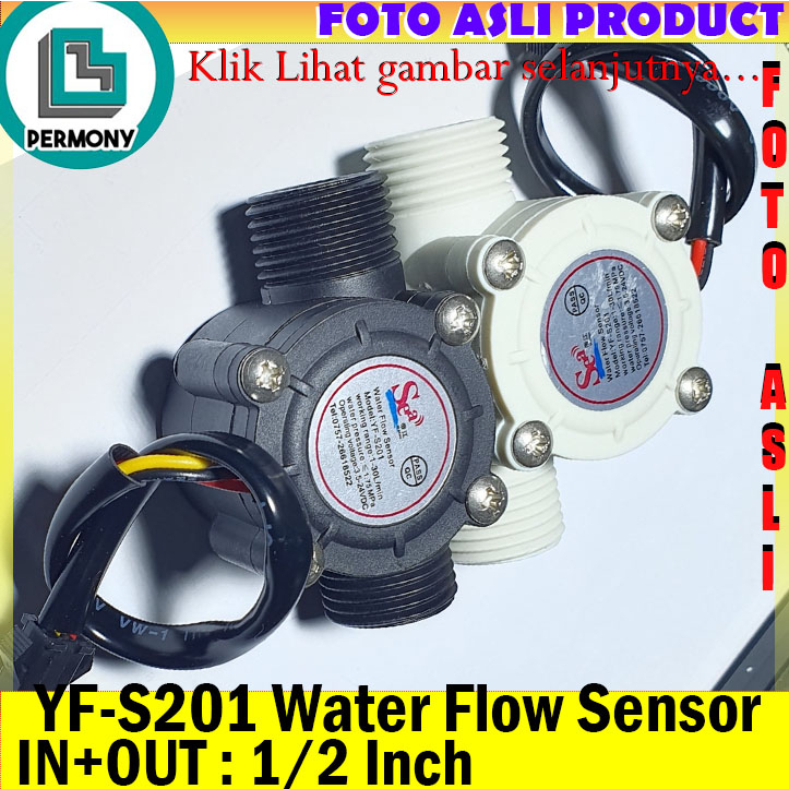 Jual YF-S201 flow sensor water 1/2 Inch 0.5 liquid meter | Shopee Indonesia