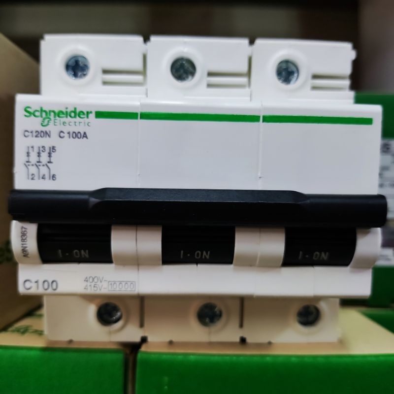 Jual MCB C120N 3P 100A 10KA C100 SCHNEIDER ELECTRIC | Shopee Indonesia