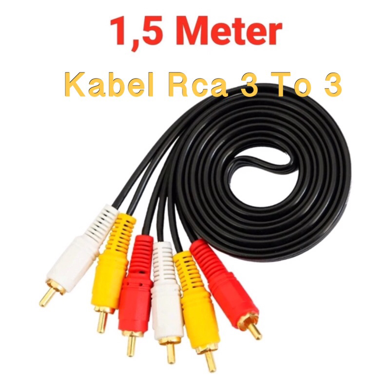 Jual Kabel 3 Rca To 3 Rca / Kabel Rca - Rca Av Video / Kabel 3 Rca DVD ...