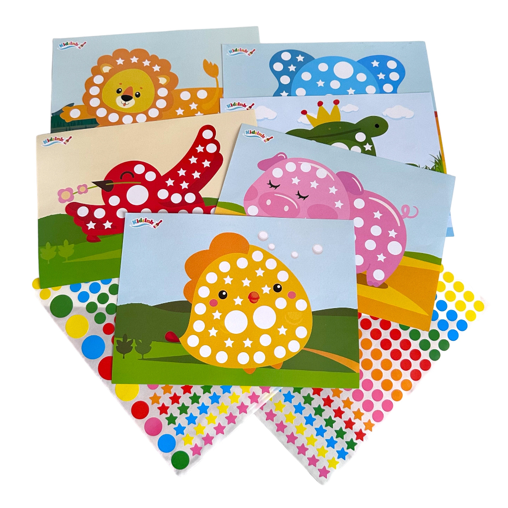 Jual DOT STICKER isi 8 lembar/ stiker dot stiker bintang Sticker Bulat ...