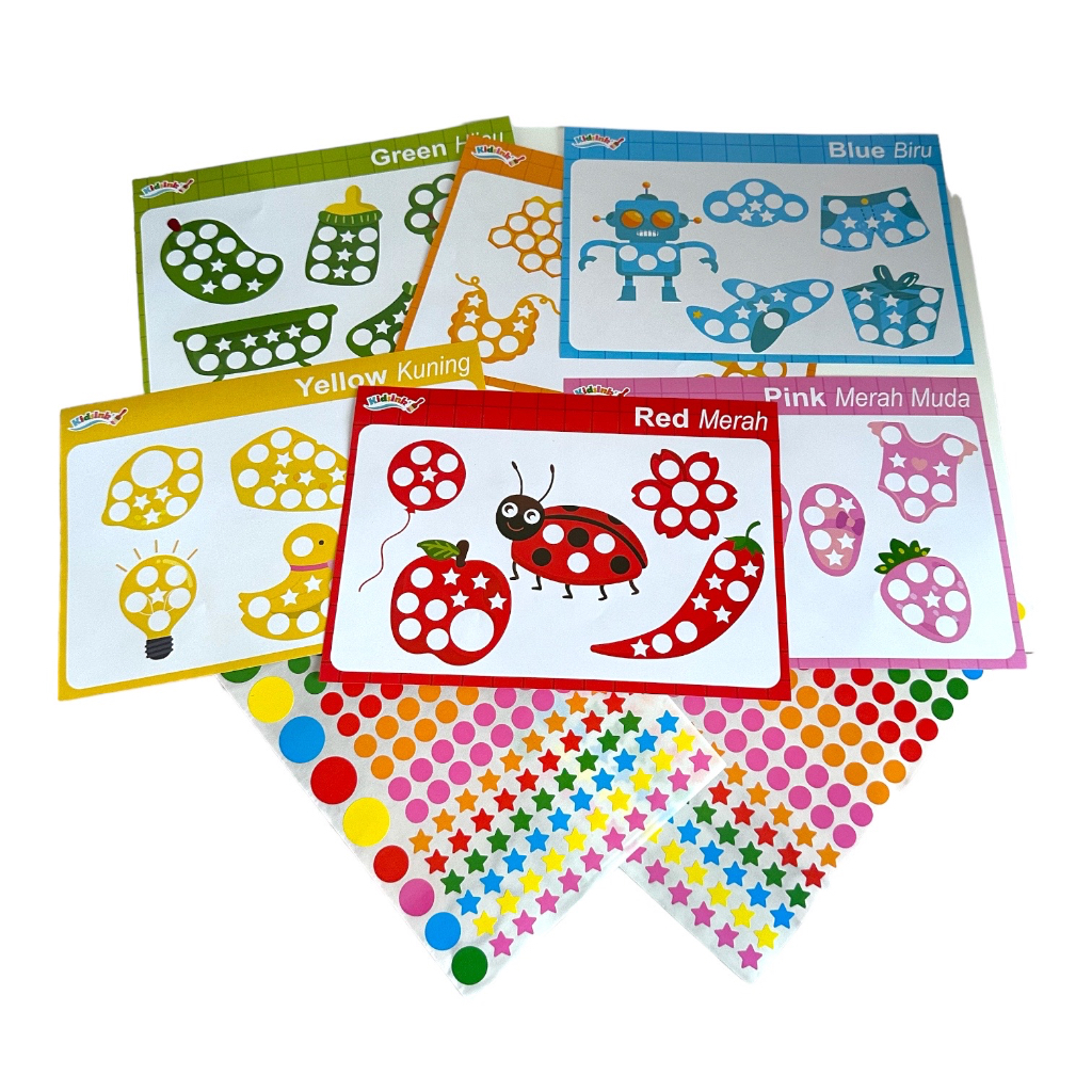 Jual DOT STICKER isi 8 lembar/ stiker dot stiker bintang Sticker Bulat ...
