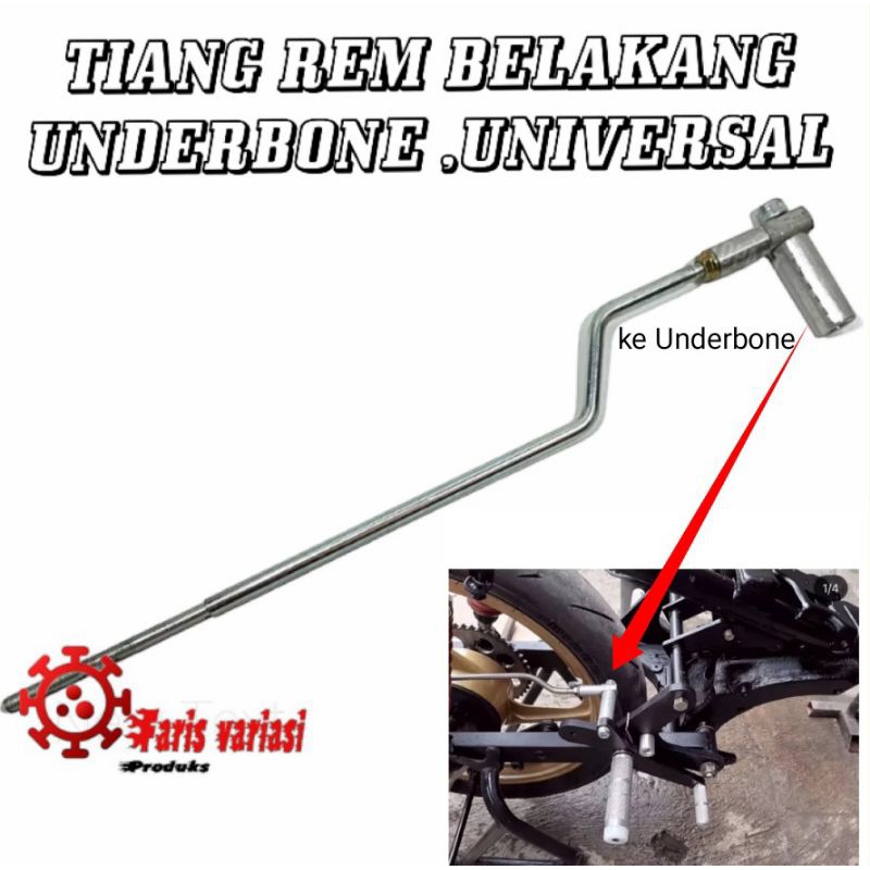 Jual stik tiang rem belakang footstep Underbone Universal | Shopee ...