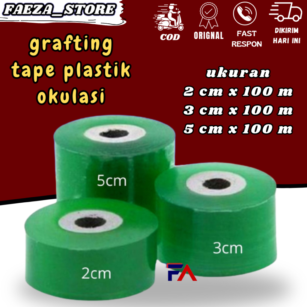 Jual Grafting Tape 2cm 3cm 5cm Plastik Okulasi enten Stek FAEZA_STORE ...