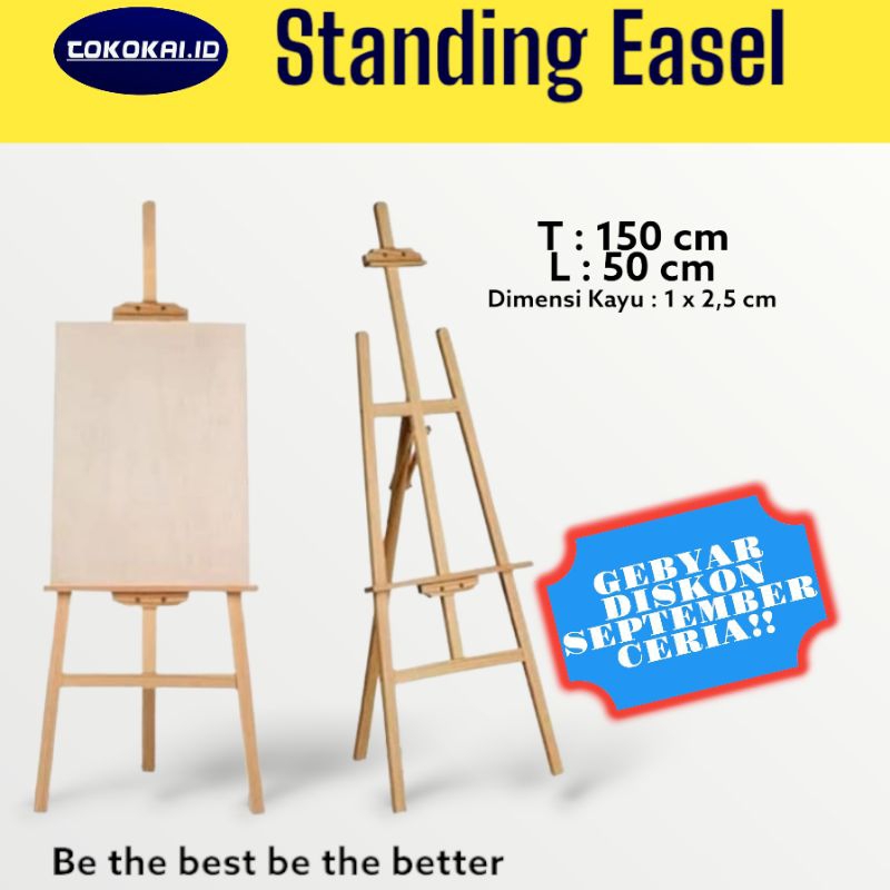 Jual Standing Easel Kayu / Stand Lukisan 150 cm | Shopee Indonesia