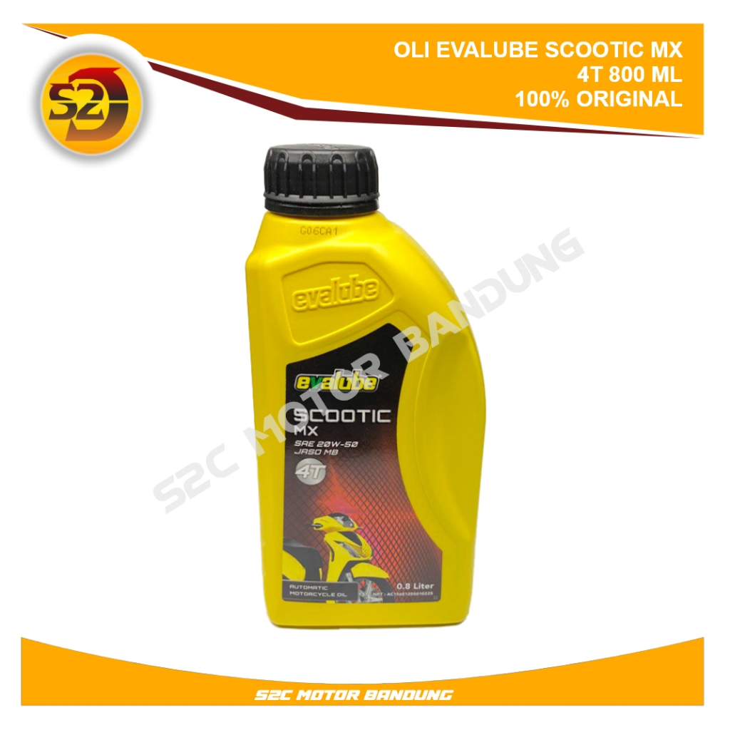 Jual OLI MOTOR MATIC EVALUBE SCOOTIC MX 4T 20W-50 0,8L 100% ORIGINAL ...
