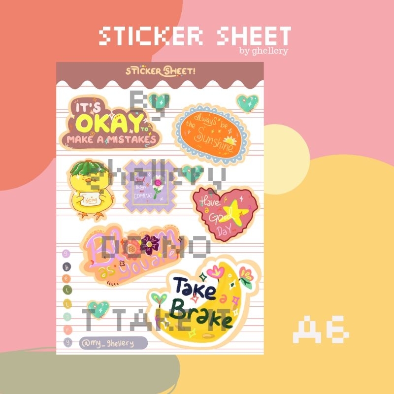 Jual Sticker sheet A6/ Stiker lucu / Sticker Pack | Shopee Indonesia