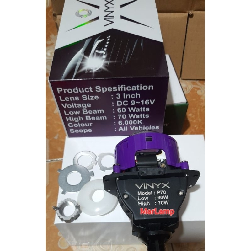 Jual Projie BILED VINYX P70 70Watt 3inch | Projector Projie BiLED VINYX ...