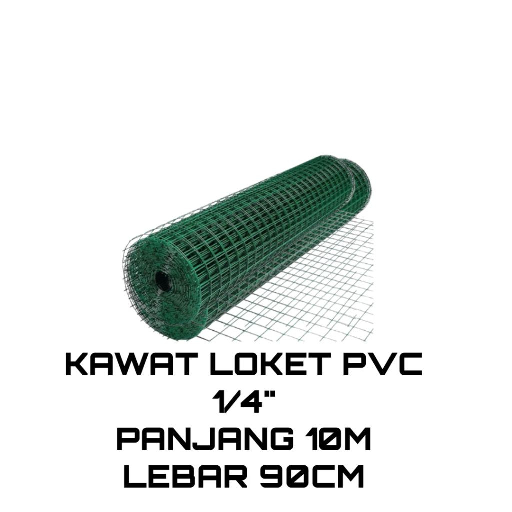 Jual Kawat Loket Hijau pvc ROLL /ayakan pasir/jaring hewan/pembatas ...