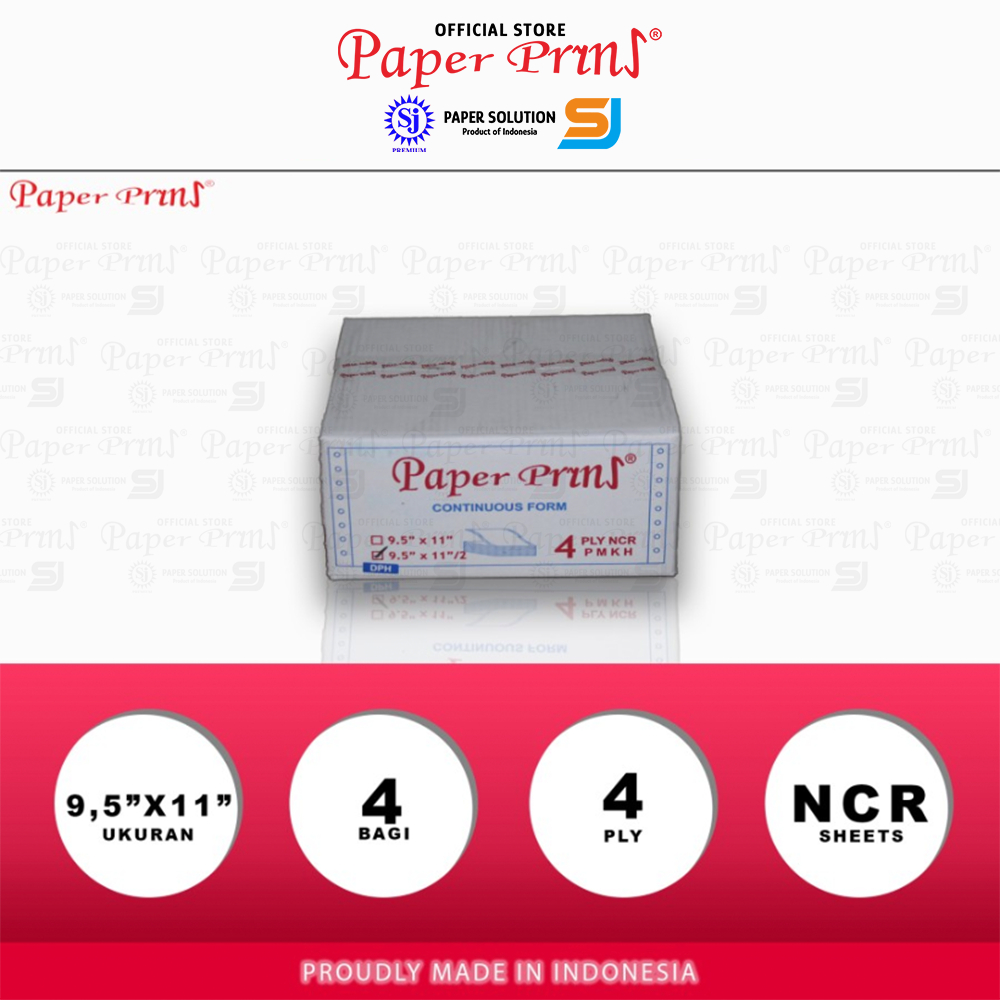 Jual Paperpryns Kertas Continuous Form 4PLY NCR DPH 9,5"/2 x 11"/2 ...