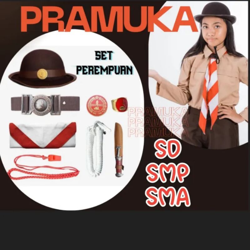 Jual atribut Pramuka lengkap anak SD SMP SMA jumbo komplit putri / set ...