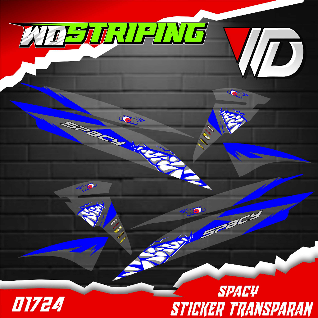 Jual 01724 sticker striping transparan sepeda motor honda spacy variasi ...