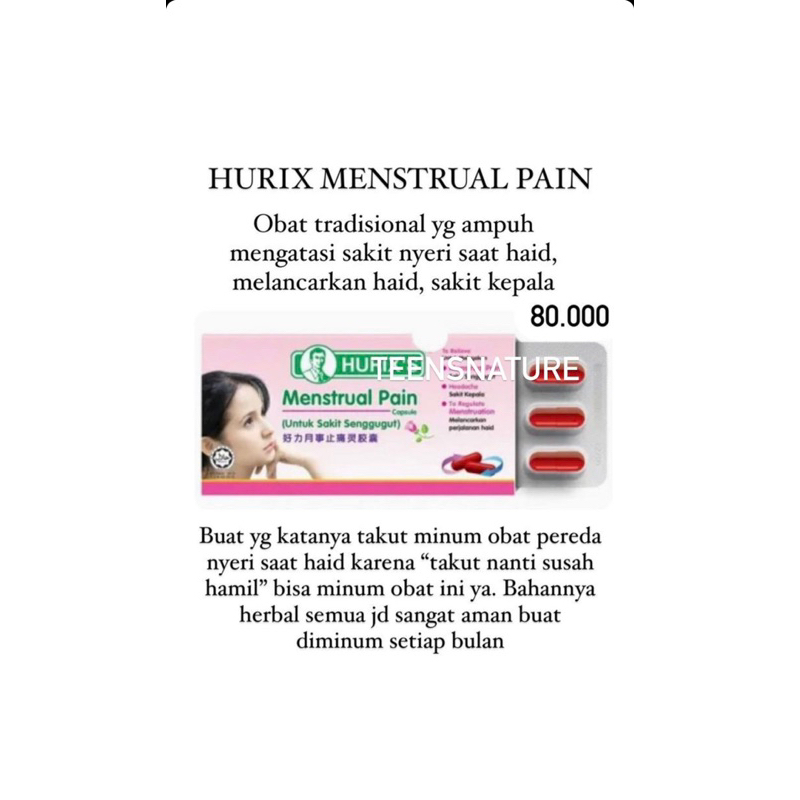 Jual Hurix Menstrual Pain (PO Penang) | Shopee Indonesia