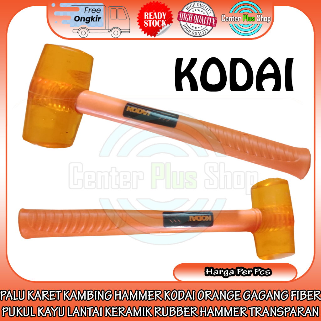 Jual Kodai Palu Karet Lantai Keramik Rubber Hammer Orange Gagang Fiber ...