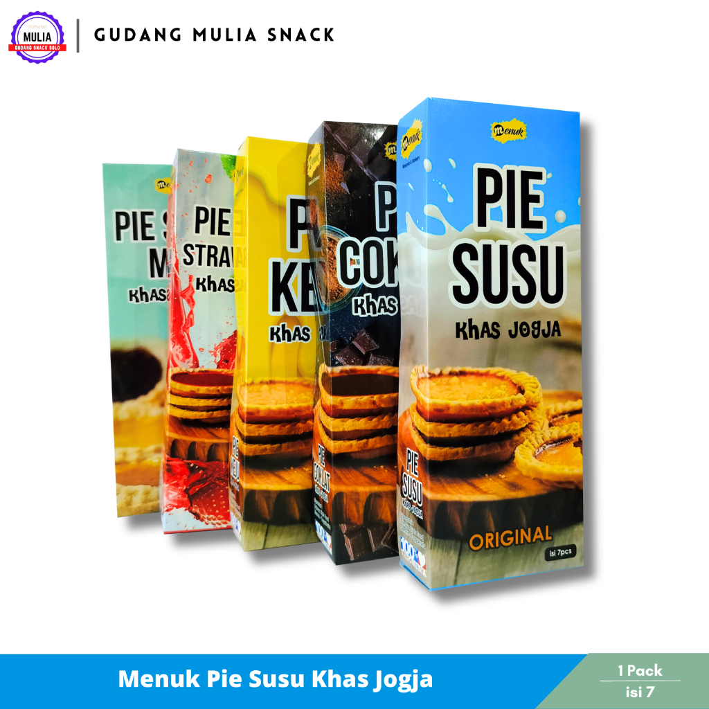 Jual Menuk Pie Susu Khas Jogja | Rasa Original Coklat Keju Strawberry ...