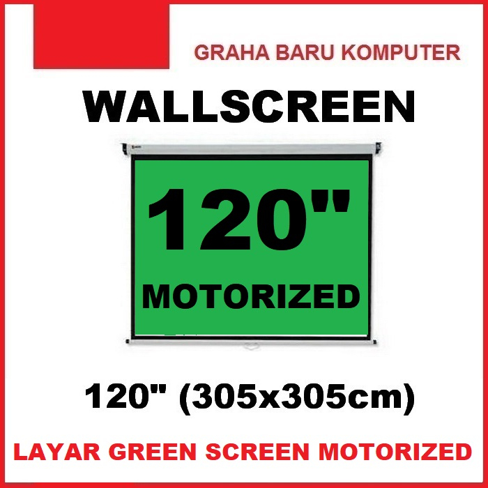 Jual Layar Green Screen Motorized 120 Inch Otomatis | Shopee Indonesia