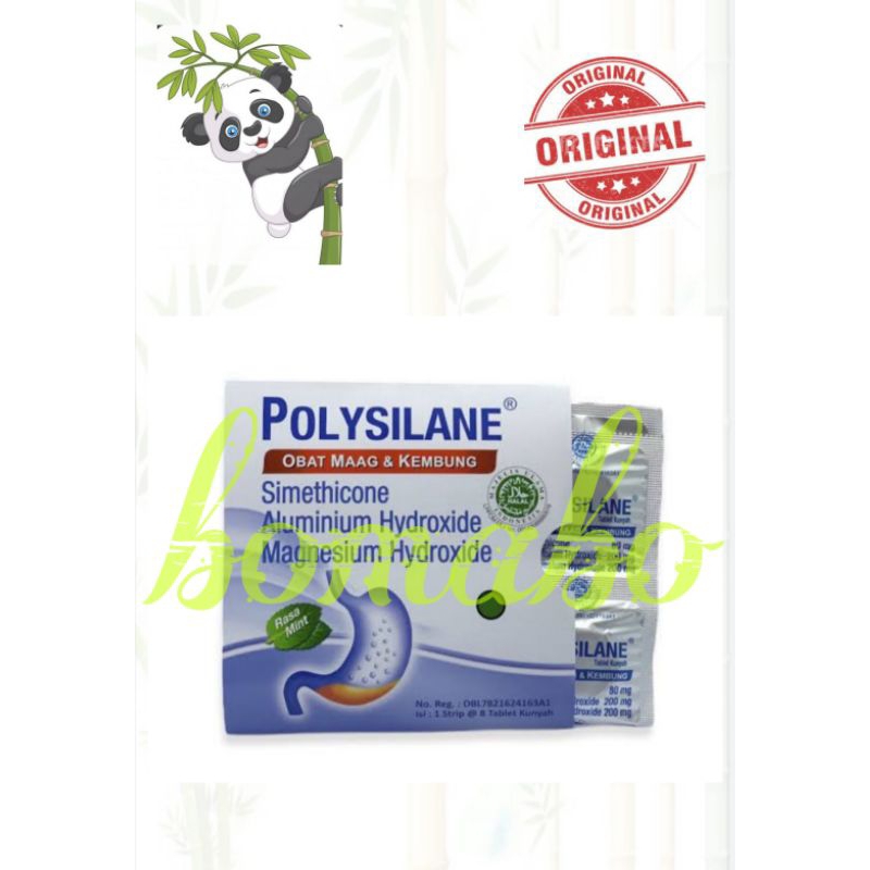 Jual POLYSILANE Obat Maag dan Kembung / Tablet Hisap isi 8 tablet ...