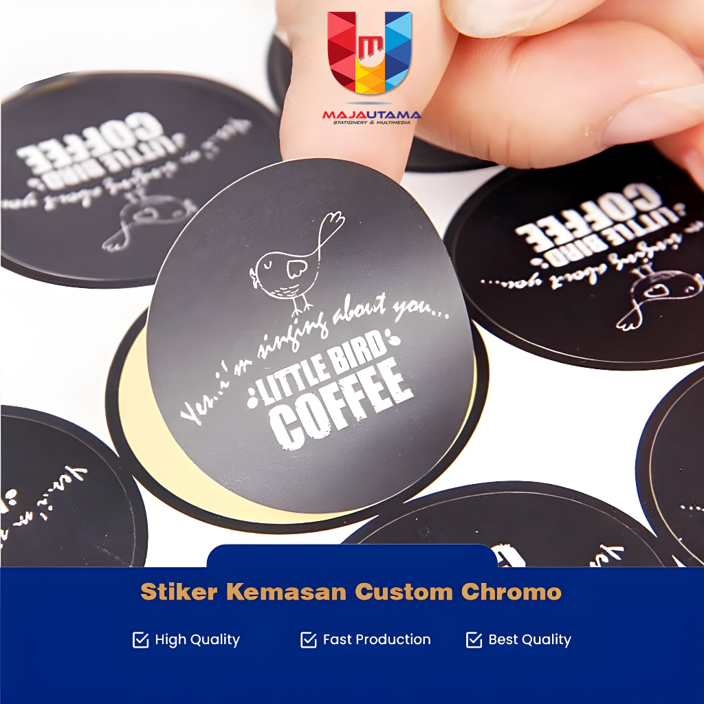 Jual CETAK STIKER CROMO / LABEL BULAT LABEL NAMA LABEL MAKANAN TOPLES ...