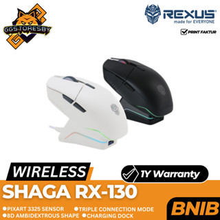 Jual REXUS SHAGA RX-130 RGB WIRELESS Gaming Mouse | Shopee Indonesia