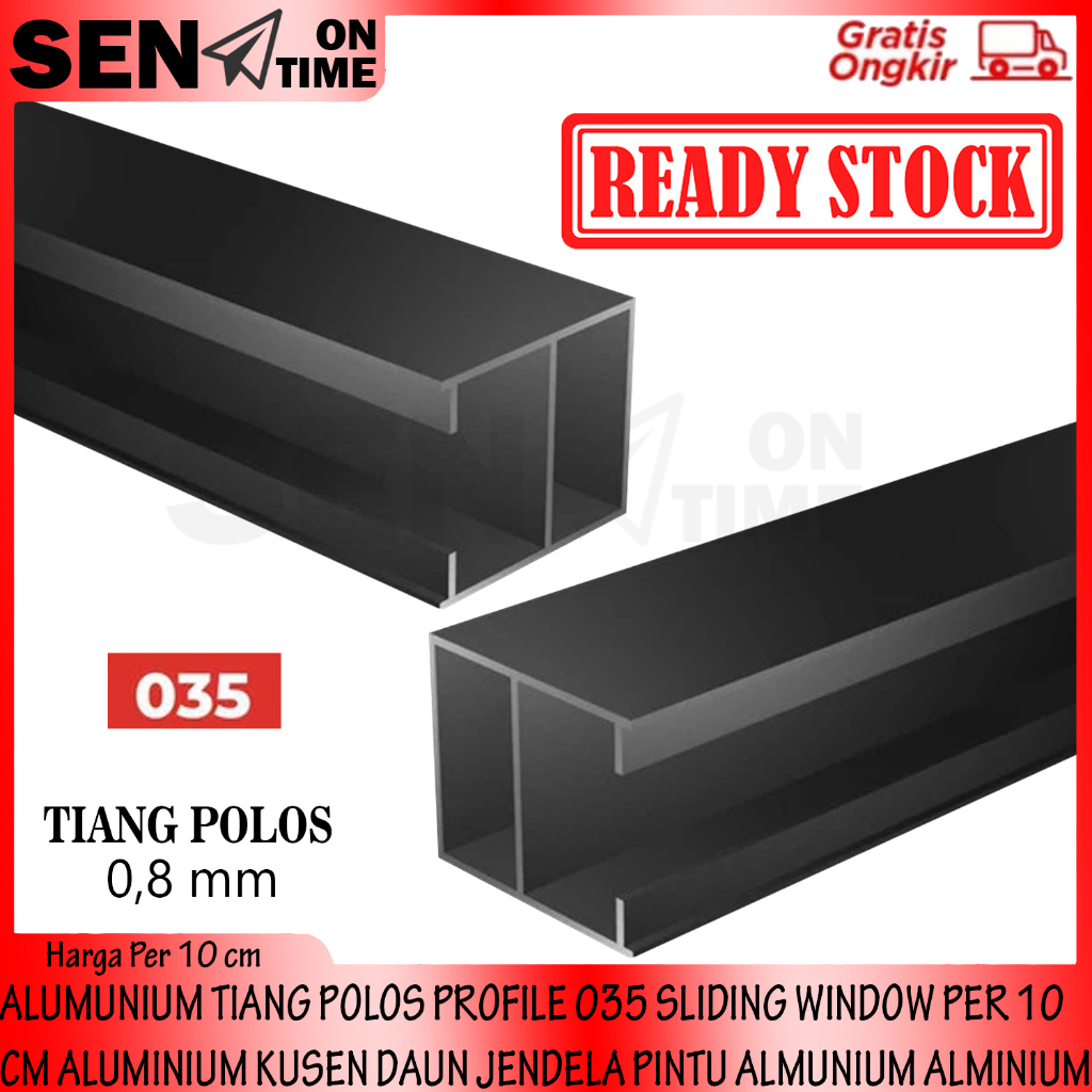 Jual ALUMUNIUM TIANG POLOS PROFILE 035 SLIDING WINDOW PER 10 CM ...