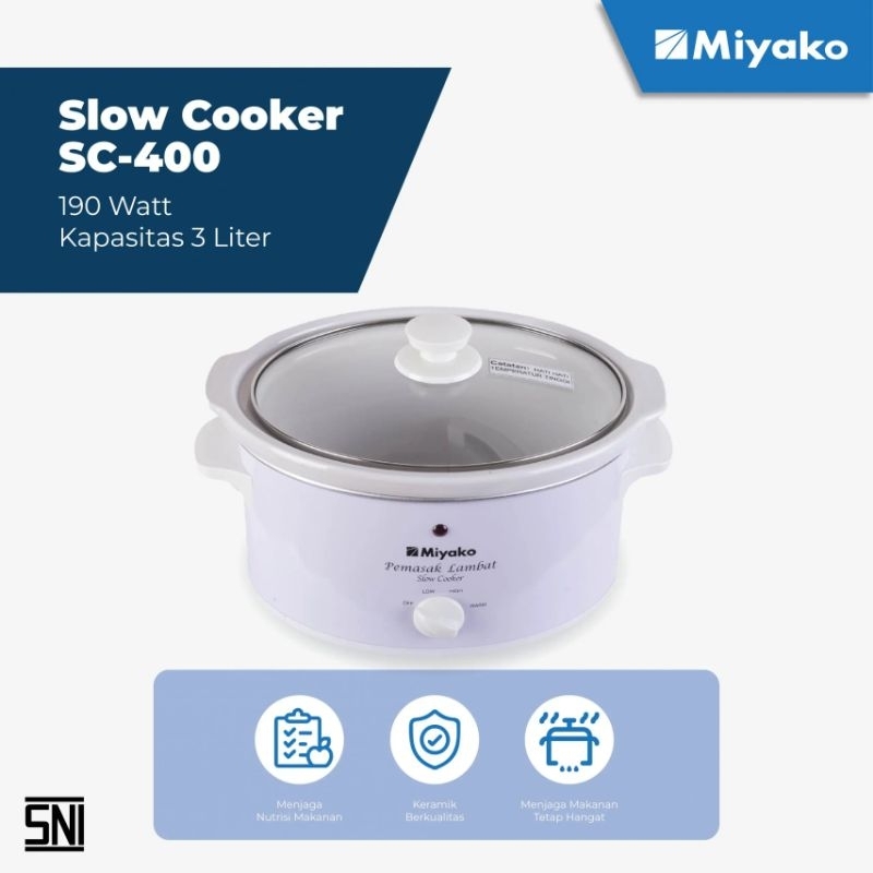 Jual MIYAKO - Slow Cooker SC 400 (BACA DESKRIPSI) | Shopee Indonesia